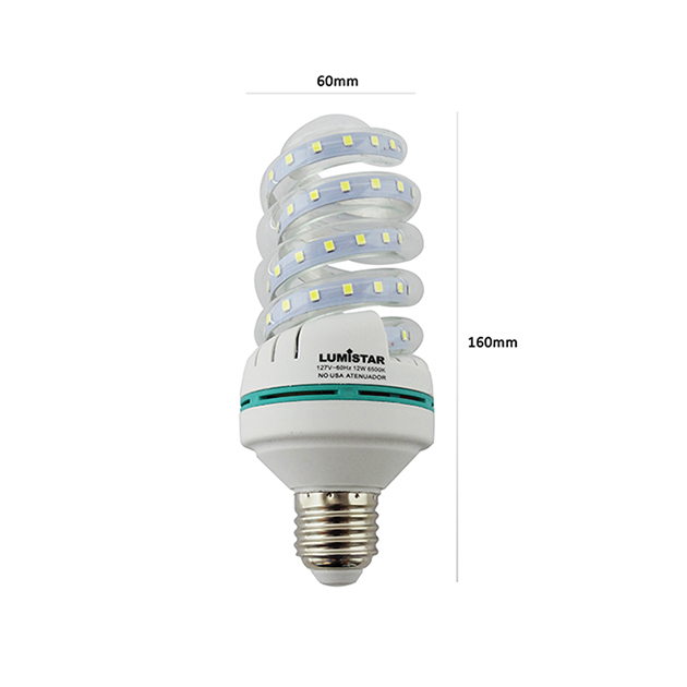 Foco Led Espiral, Lumistar, LED-ES-12W-65K 127V/6500K/12W