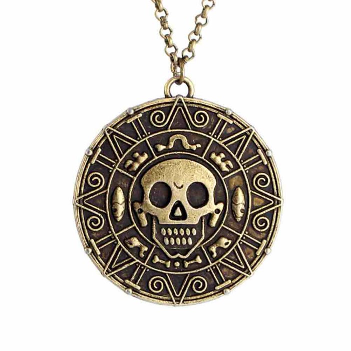 Collar Con Dije Pelicula Piratas Del Caribe Azteca Color Cobre BYTESHOP