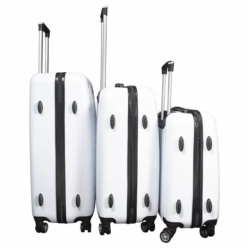 Maletas Set Kit 3 Rigidas Viaje Resistente Maleta Blanco