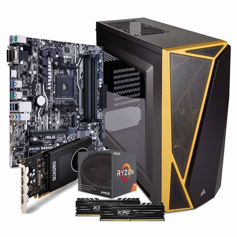 Computadora Pc Quadro 5gb Ryzen 7 16gb Ssd 240gb Arq Diseño