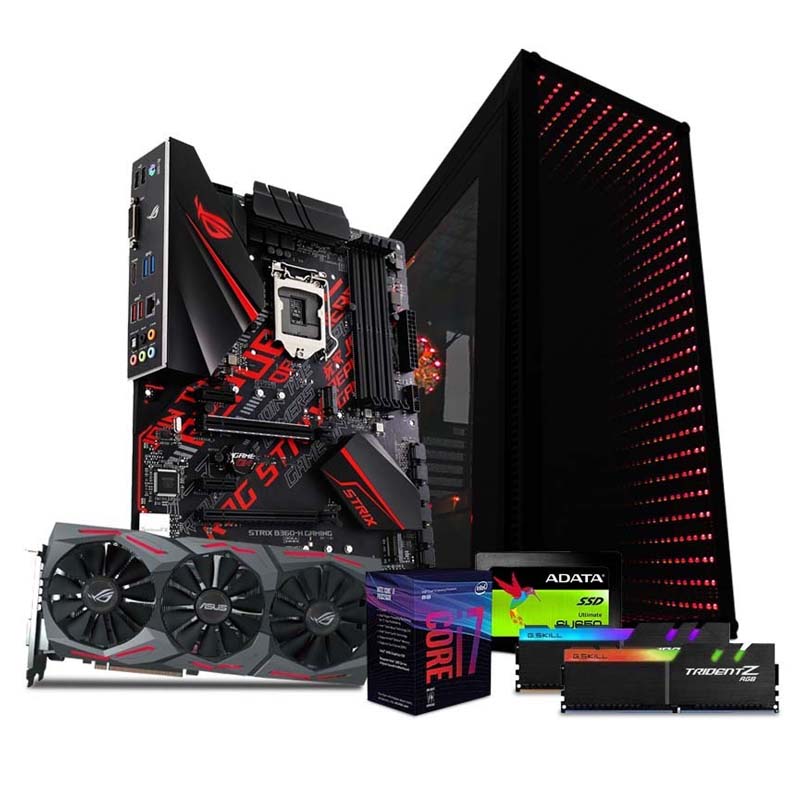 Computadora Pc Gamer Gtx 1080 8gb I7 1tb Ssd 120gb 16gb Rog