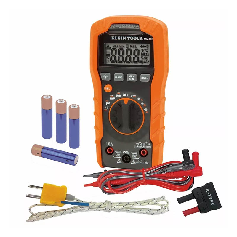 Multímetro Digital 600v Autorango Termopar Mm400 Klein Tools
