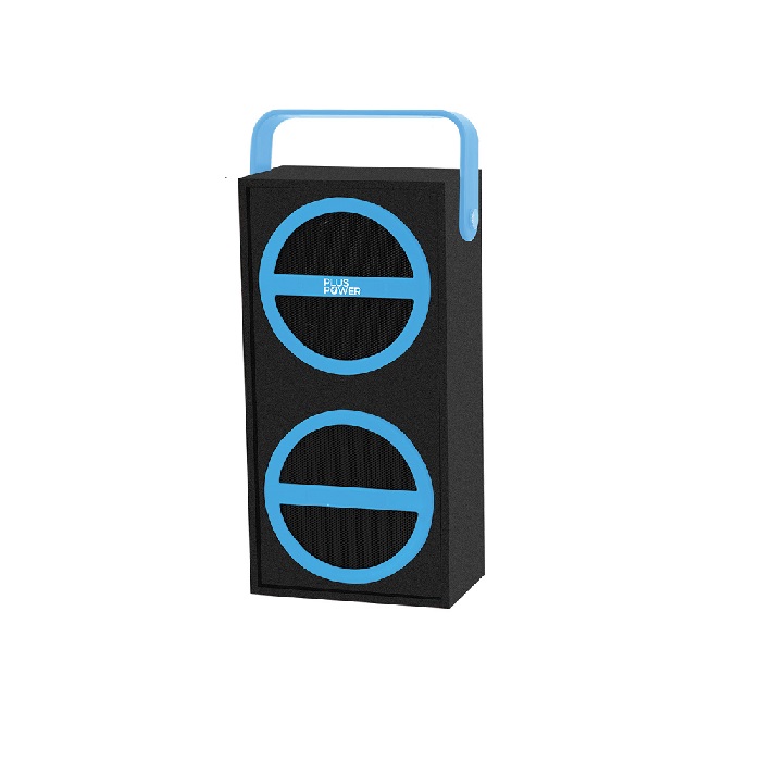 Bocina Portatil Doble BT Azul Marca Plus Power