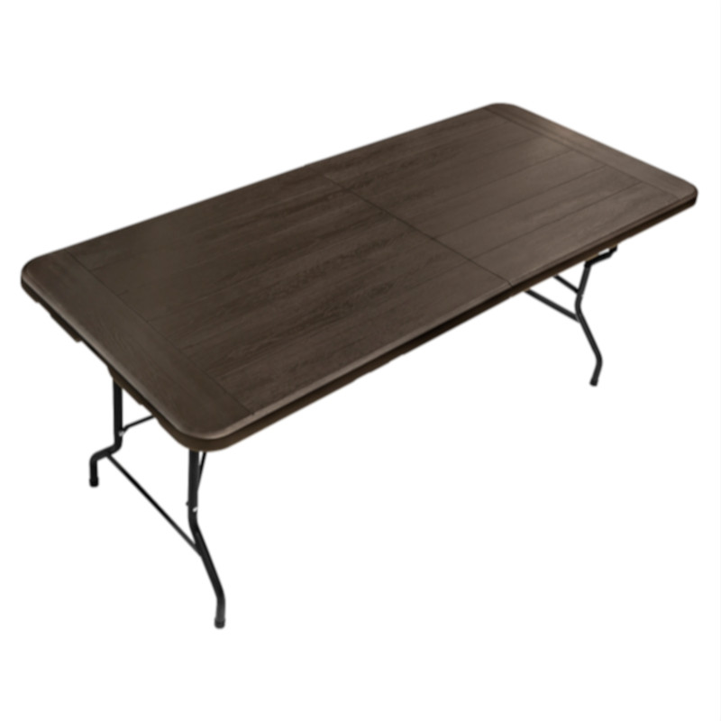 Mesa Plegable Resistente Imitacion Madera 1.80m