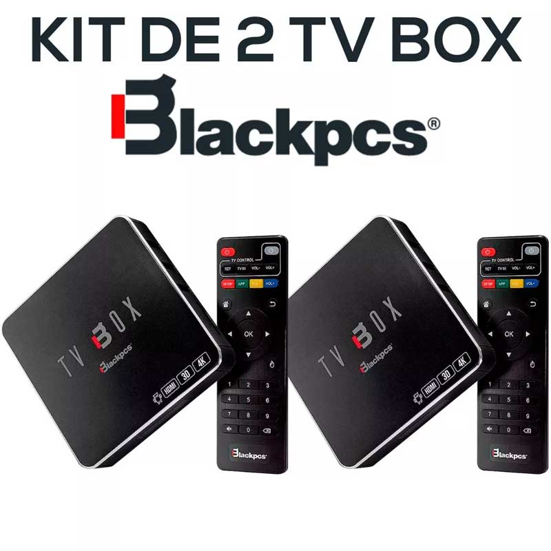 Android Tv Box Kit 2 Piezas Hdmi Wifi Blackpcs Eo104k-bl