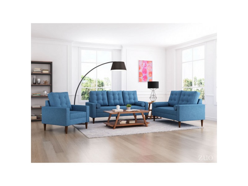 Love Seat Modelo Morgan Azul - Kessa