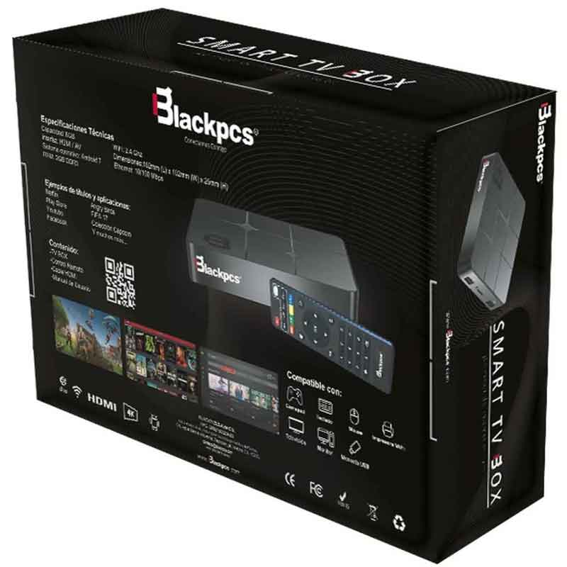 TV BOX SMALL BLACKPCS 4K 2GB WIFI NEGRO EO404K-BL