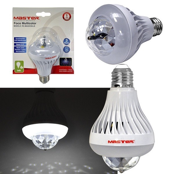 Foco de LED Master Luz Blanca Luz RGB 3W RC-MAGICBULB