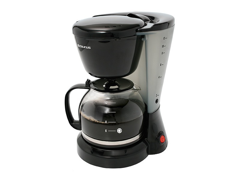 Taurus Napoli Cafetera, Color Negro, 800w, 12 Tazas