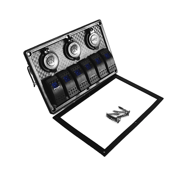 Botonera con luz led, 6 botones fijos, cuenta con 2 salidas de ...