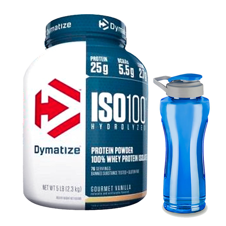 Proteina ISO 100 Dymatize 5 lbs - Sabor VAINILLA - y Cilindro GRATIS