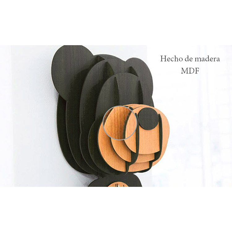 RELOJ DE PARED 3D MINIMALISTA DIY ADHERIBLE GIGANTE ARMABLE MADERA MDF