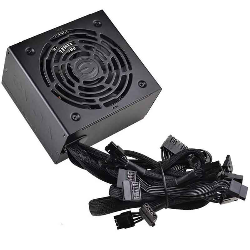 Fuente de Poder PC 500W Gamer EVGA 80 Plus Bronze 100-BR-0500-K1