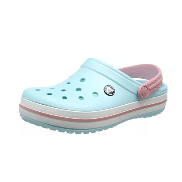 Crocs Unisex Zueco Crocs Crocband, Azul Hielo / Blanco , 10 TALLA 31,32