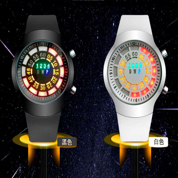 Reloj Futurista Digital LED Blanco o Negro