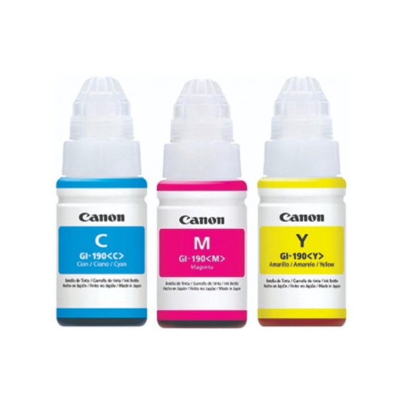 Pack de 3 Botellas de Tinta Canon GI-190