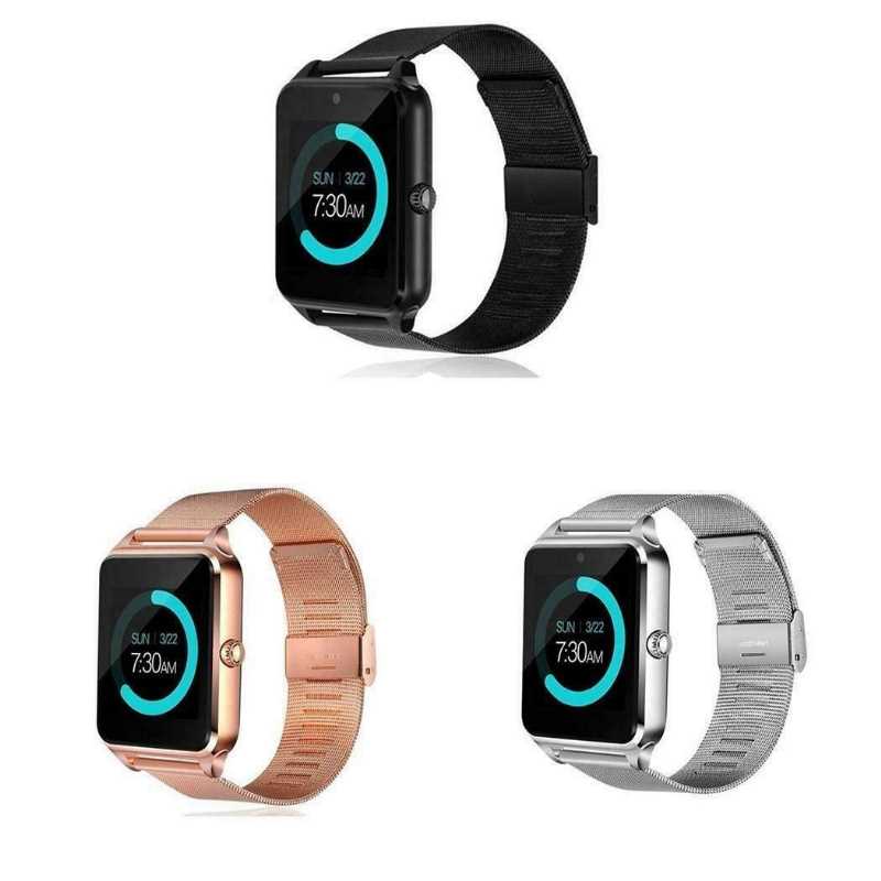 Smartwatch reloj celular correa Metalica de acero inoxidable con cám