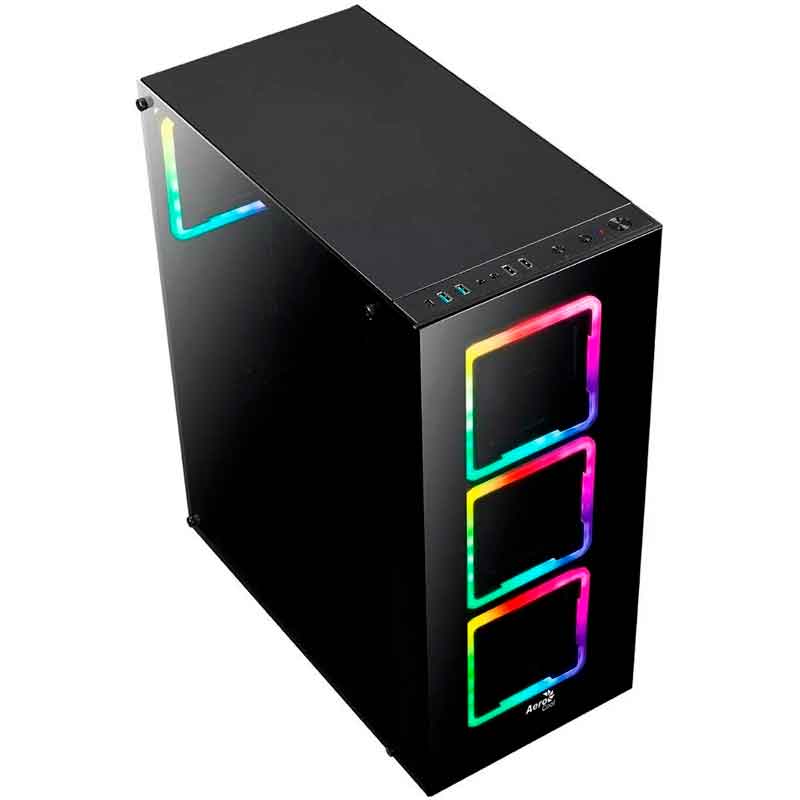Gabinete Gamer AEROCOOL TOR PRO Cristal Templado EATX RGB USB 3.0