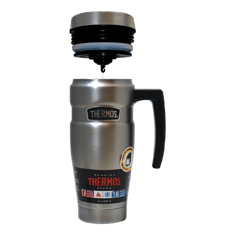 Termo Botella 470ml Bebidas Calientes Asa Acero Thermos