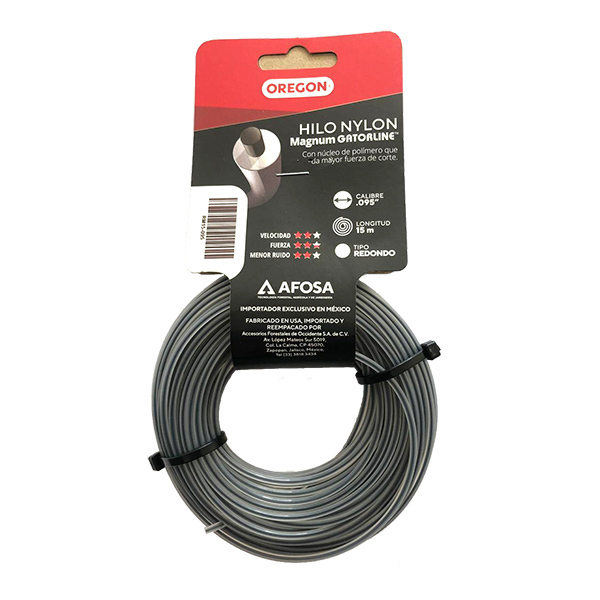 Hilo Nylon Redondo Magnum Alma Acero Oregon 15 Mts 095 2.4mm