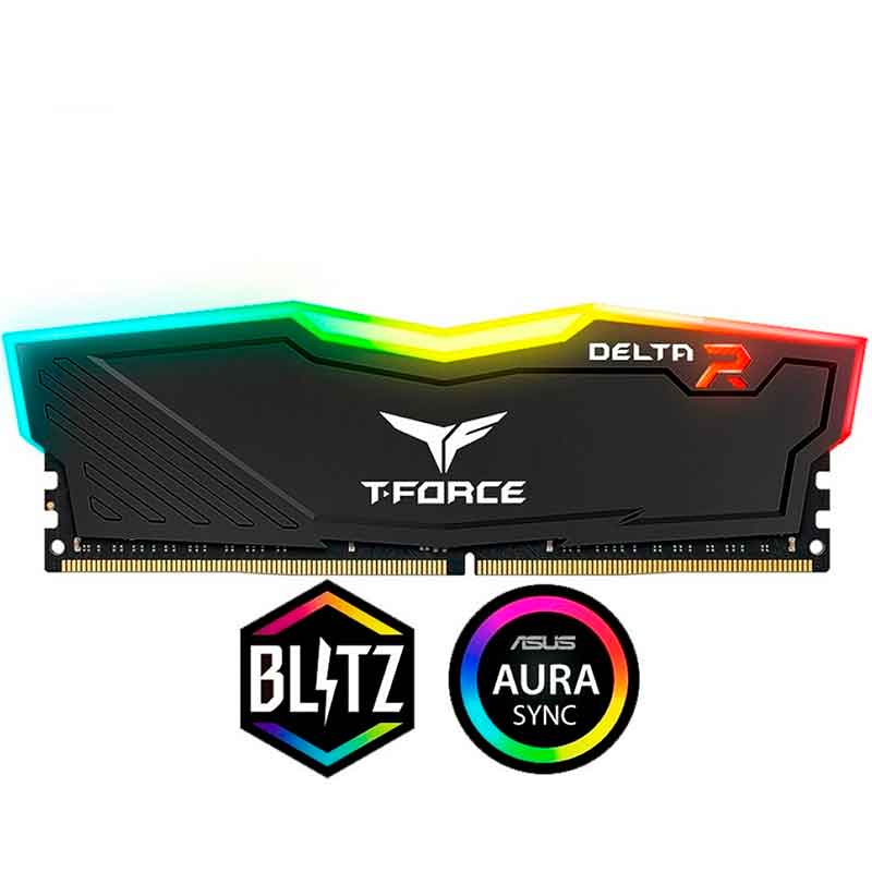 Memoria RAM DDR4 8GB 3200MHz TEAMGROUP T-Force Delta RGB TF3D48G3200HC