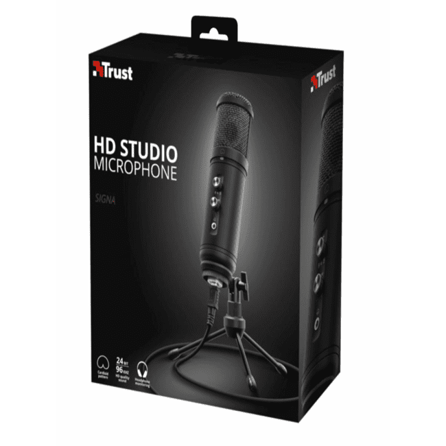 Micrófono De Estudio Negro Modelo Signa Marca TRUST