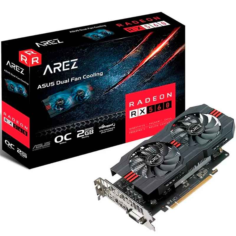 Tarjeta de Video ASUS Radeon RX 560 Arez 2G GDDR5 AREZ RX560 O2G EVO