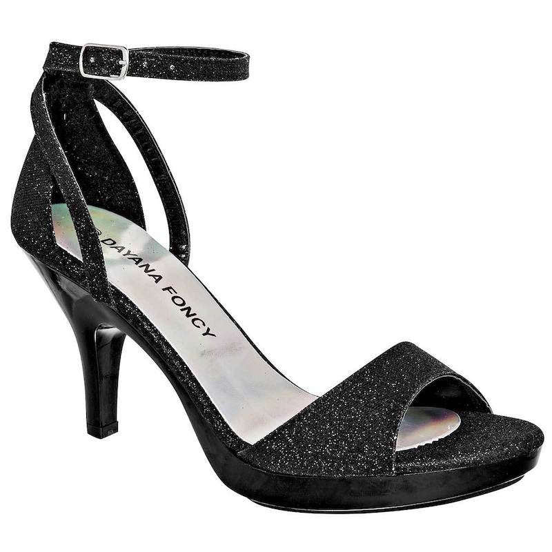 Sandalia Con Tacon Color Negro De Rbcollection