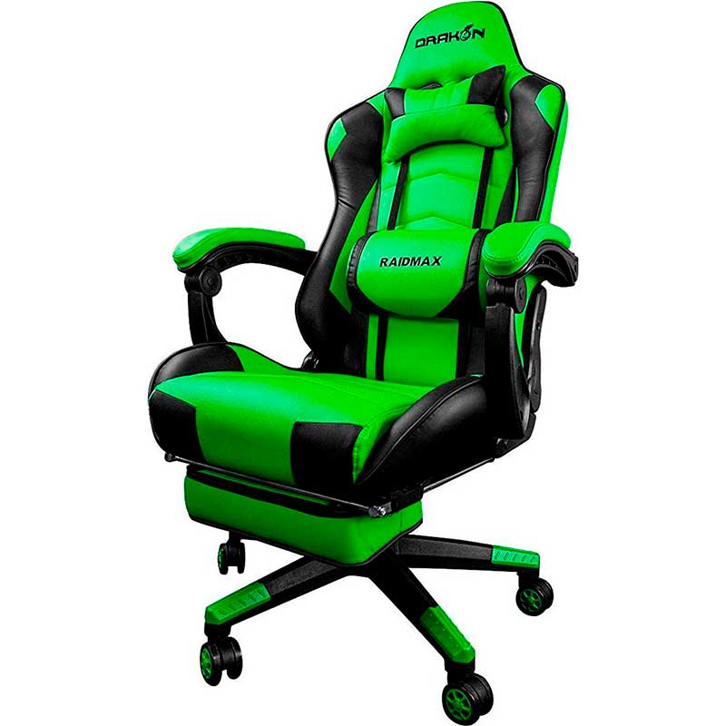Silla Gamer RAIDMAX DRAKON DK709 Reclinable Ergonomica Gaming DK-709-GN