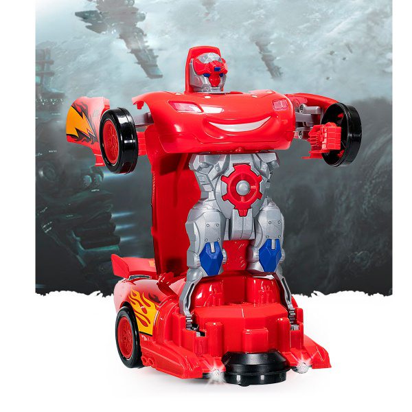 CARRO ROBOT TRANSFORMER, COORDINACION, VISUAL, JUGUETE CON SONIDO Y LU