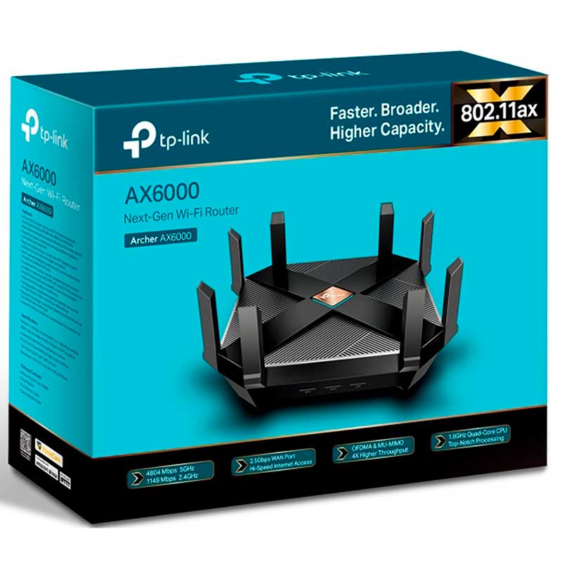 Router Gamer Tp-link Archer Ax6000 Wi-fi 6 Dual band 5952Mbps