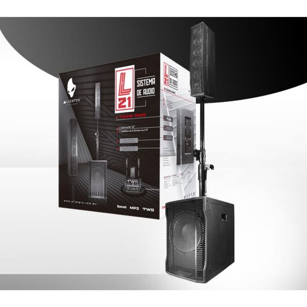 Sistema de Audio Activo ALIEN PRO L21 Subwoofer 12" 1 Satélite 750W R