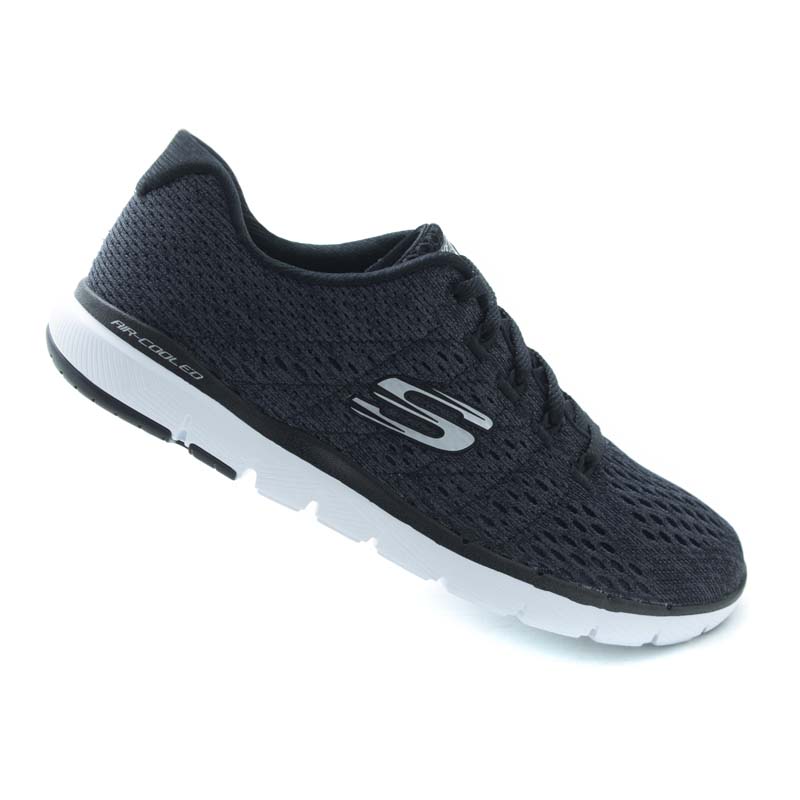 TENIS SKECHERS 13064 NEGRO/BLANCO DAMA