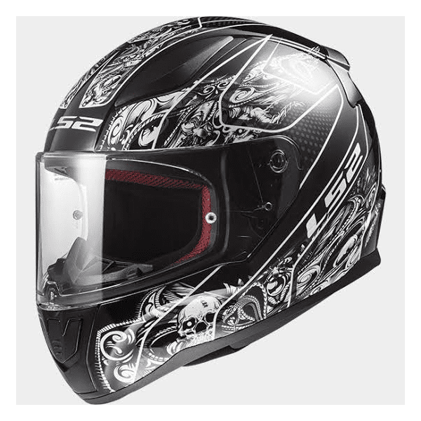 CASCO LS2 RAPID CRYPT BLANCO/NEGRO ACABADO MATE