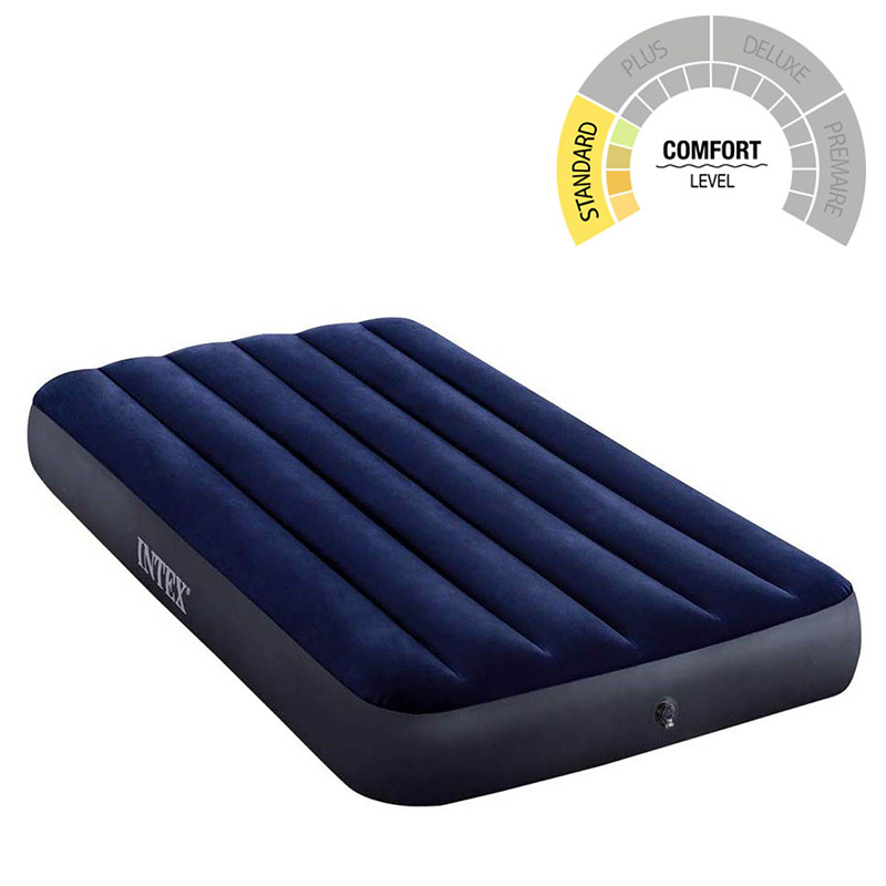 Colchon Cama Campismo Inflable Twin Clasica Azul 1 Per Intex