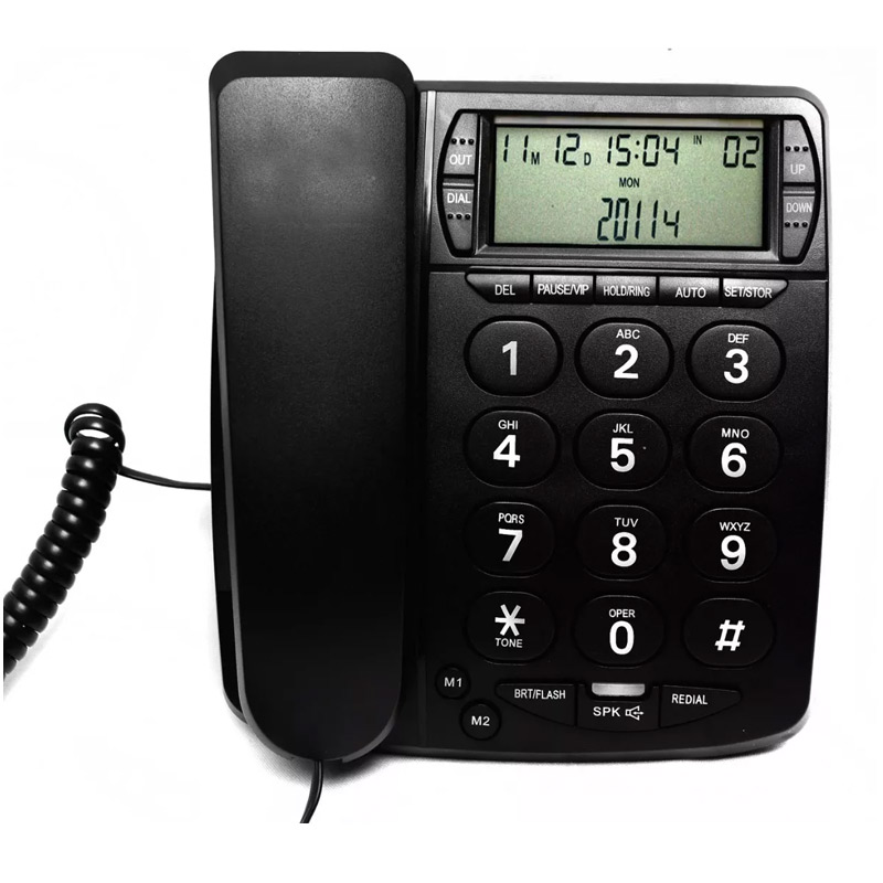 Telefono Fijo Con Teclas Grandes Con Identificador Y Pantalla Led