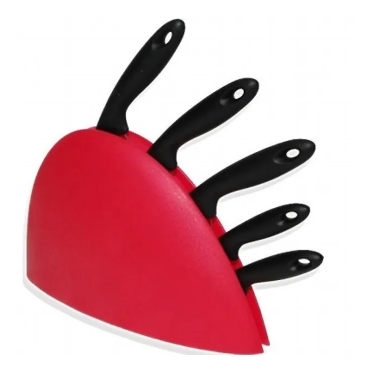 Set De Cuchillos Alpha Con Base Filo Laser Con Mango De Baquelita