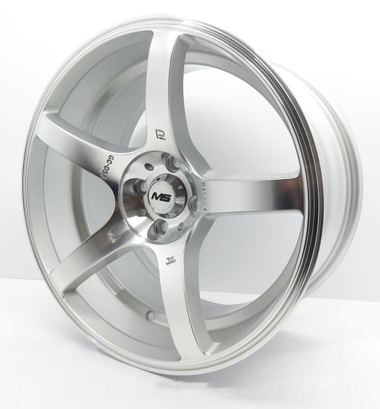 RIN PROGRESIVO MS MOTORSPORTS MOD.260 17" 4-100 COLOR GRIS PLATA PULIDO