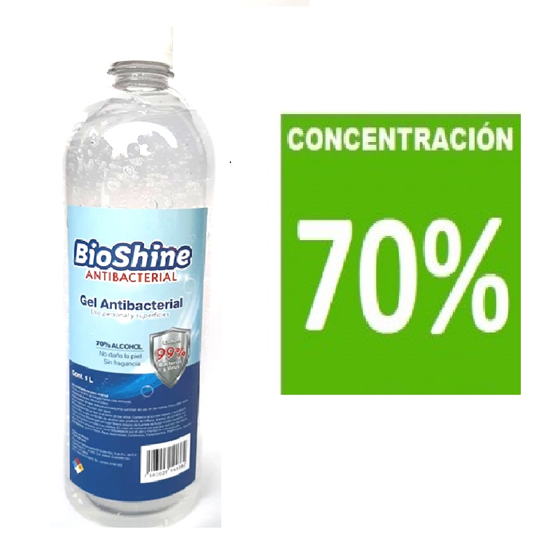 Gel Antibacterial 1 Litro 70 % alcohol de marca