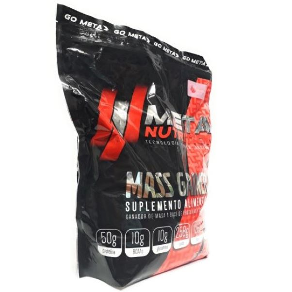 Proteína Mass Gainer, 12 libras, Meta Nutrition, Fresas y Crema