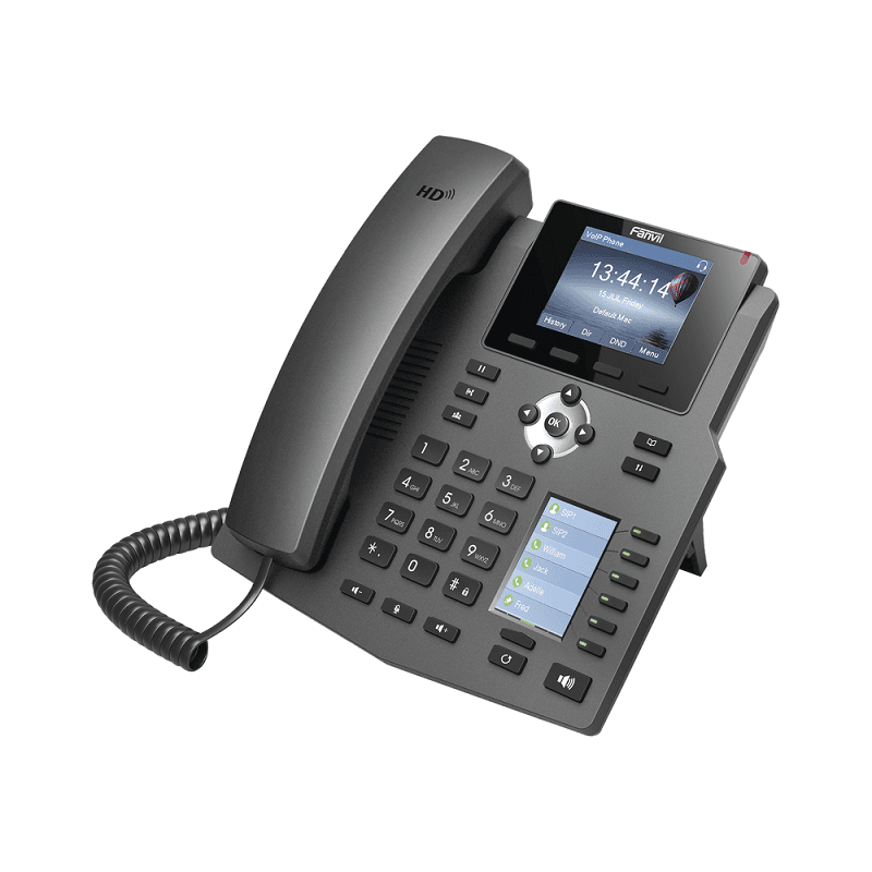 Teléfono Ip Empresarial 4 Líneas Sip 2 Pantallas Fanvil X4
