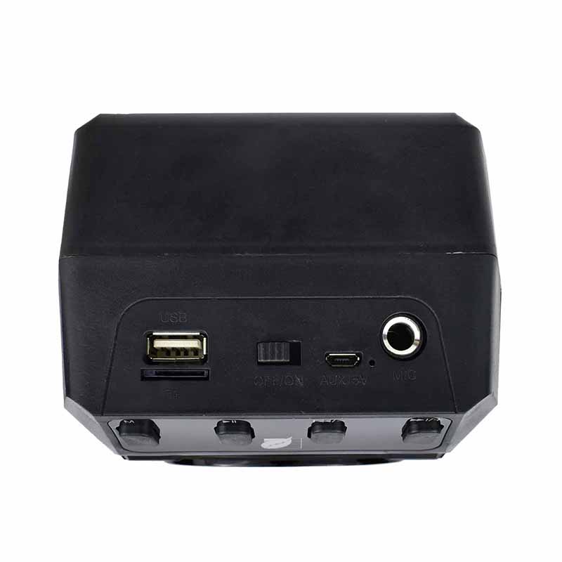 Bocina Recargable Portatil con Bluetooth, USB, Micro SD y Luz LED Colo