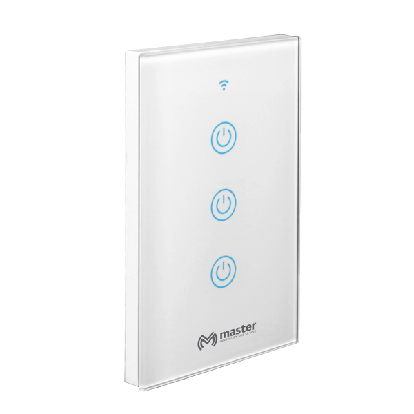 Apagador Inteligente Wifi Touch de 3 Botones / Master / Iot-wswitch3