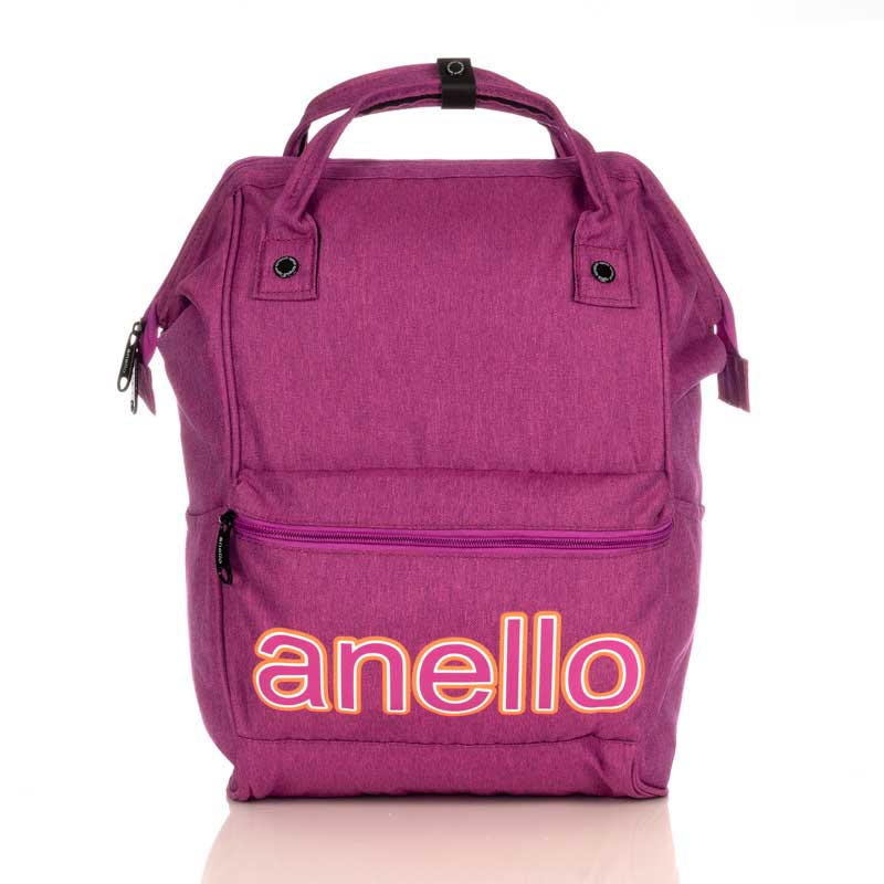 Handbag Anello Original Purple Letters