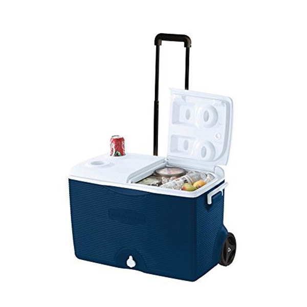 Hielera con Ruedas Cap 67 Latas c mango y tapon Color Blue