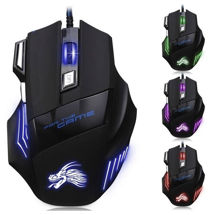 Mouse Dragon Gamer Gaming Ergonomico 7d 5500 Dpi Fortnite