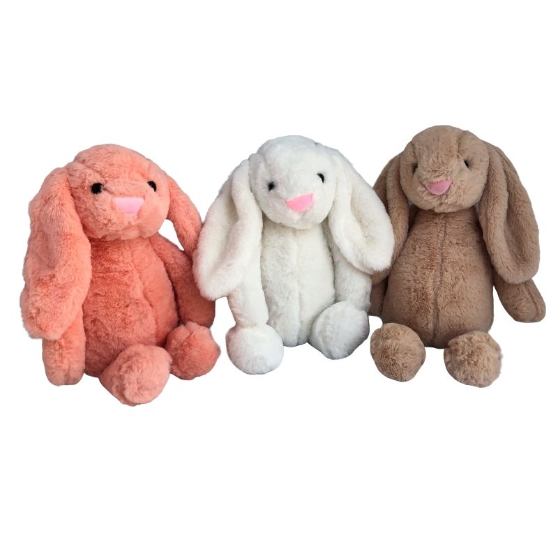 LBP Peluche Conejo, Suave, Color Beige, Blanco, Rosa, Conejito de Pelu