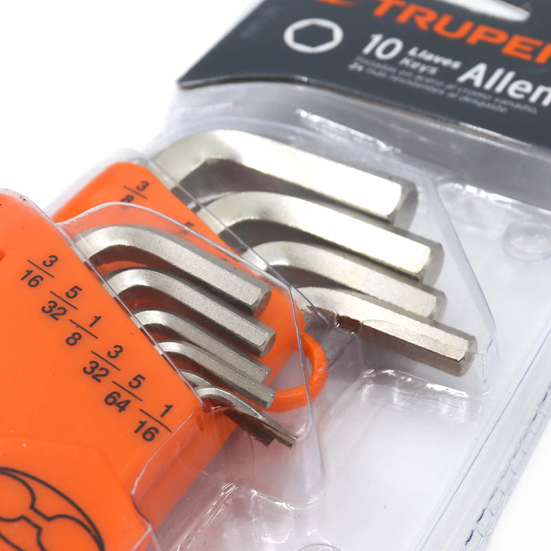 Juego Llaves Allen Alen Std Organizador 10 Pz Truper 15539