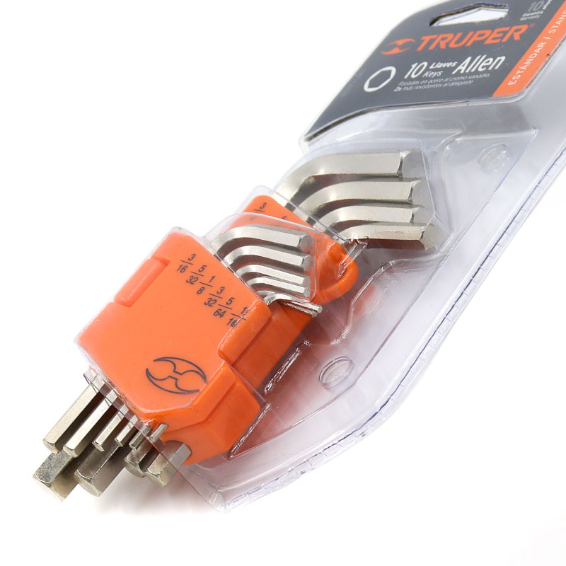 Juego Llaves Allen Alen Std Organizador 10 Pz Truper 15539