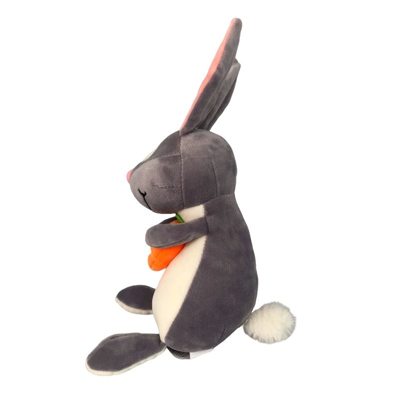 LBP Peluche de Conejo con Zanahoria, Suave, Color Morado, Beige, Verde